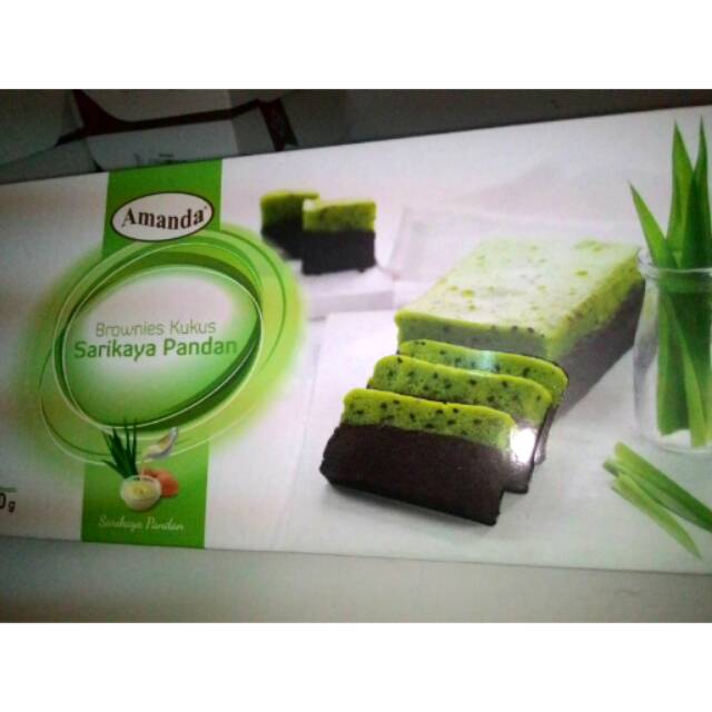 Jual Brownie Kukus Amanda - Rasa Sarikaya Pandan | Shopee Indonesia