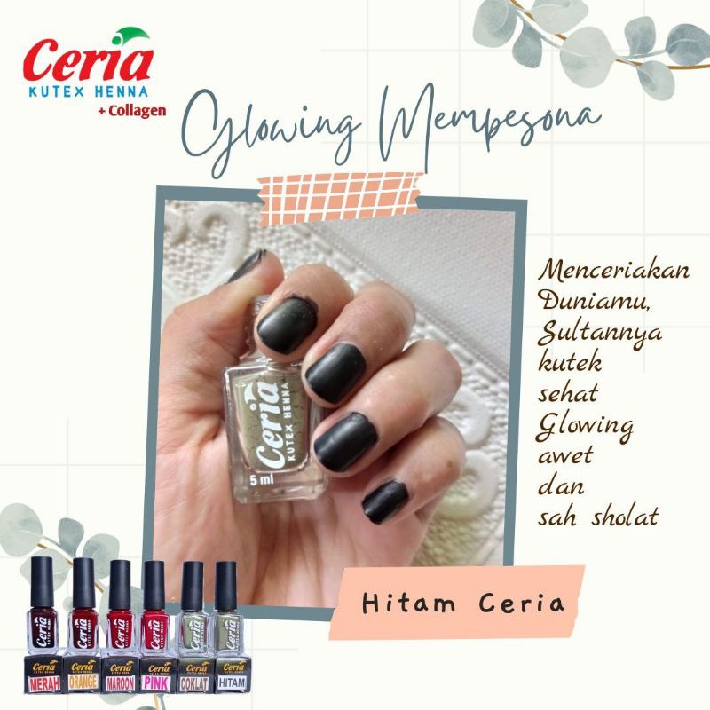 Jual TUFFAH HENNA NAIL / NAURAA RAZETA CERIA 5ML CETAR 10ML KUTEK ...