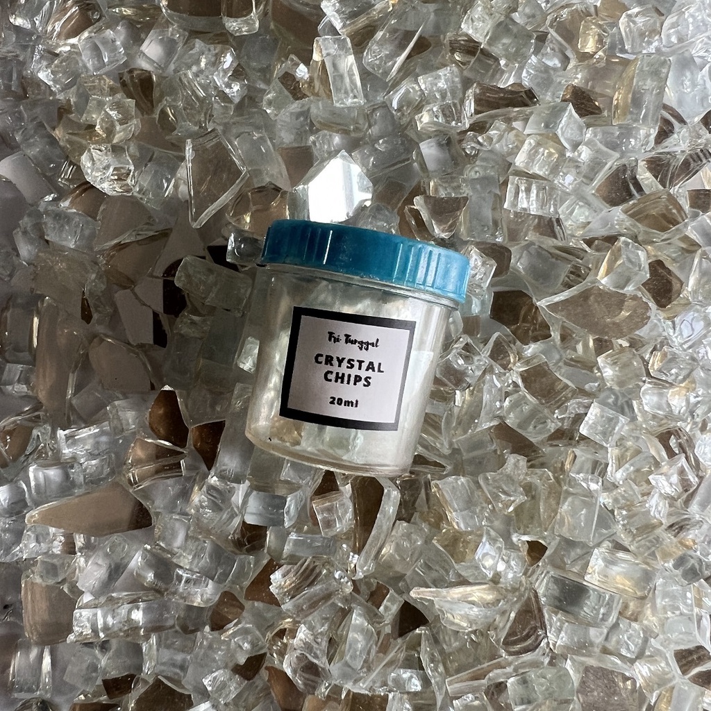 Jual Batu Kristal Crystal Chips CHAMPAGNE Stone Padatan Mirror Gelas ...