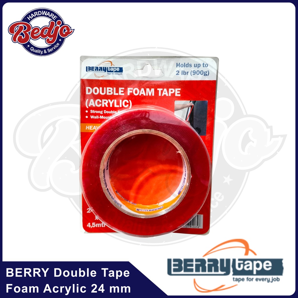 Jual Lakban Bening Double Tape Foam Acrylic Lakban Akrilik Berry 24 mm ...