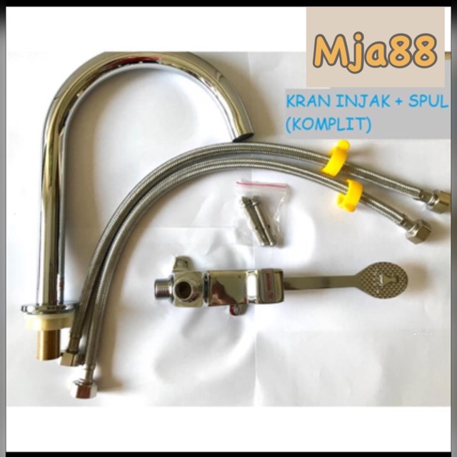 Jual Kran injak Kuningan chrome + Spul (Komplit) | Shopee Indonesia