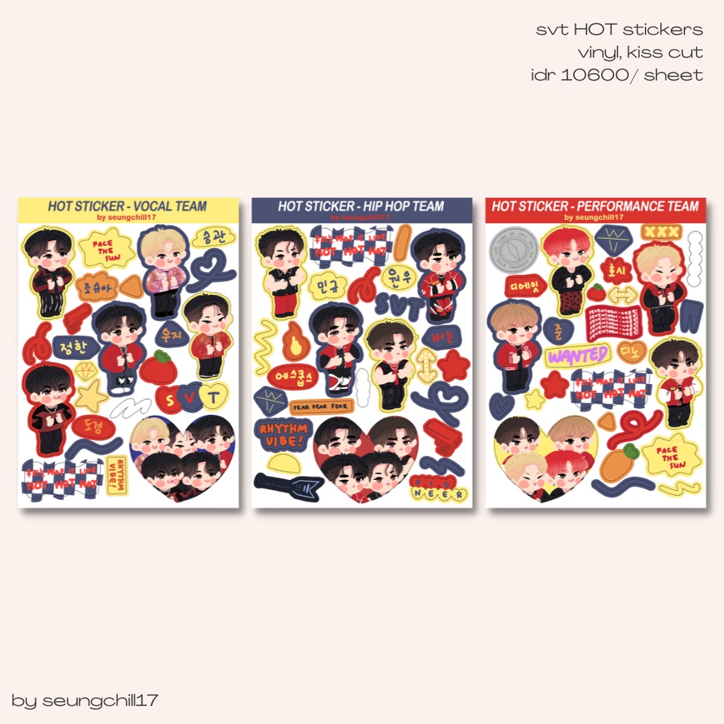 Jual SVT HOT FANART STICKER / SVT HOT ART PRINT | Shopee Indonesia