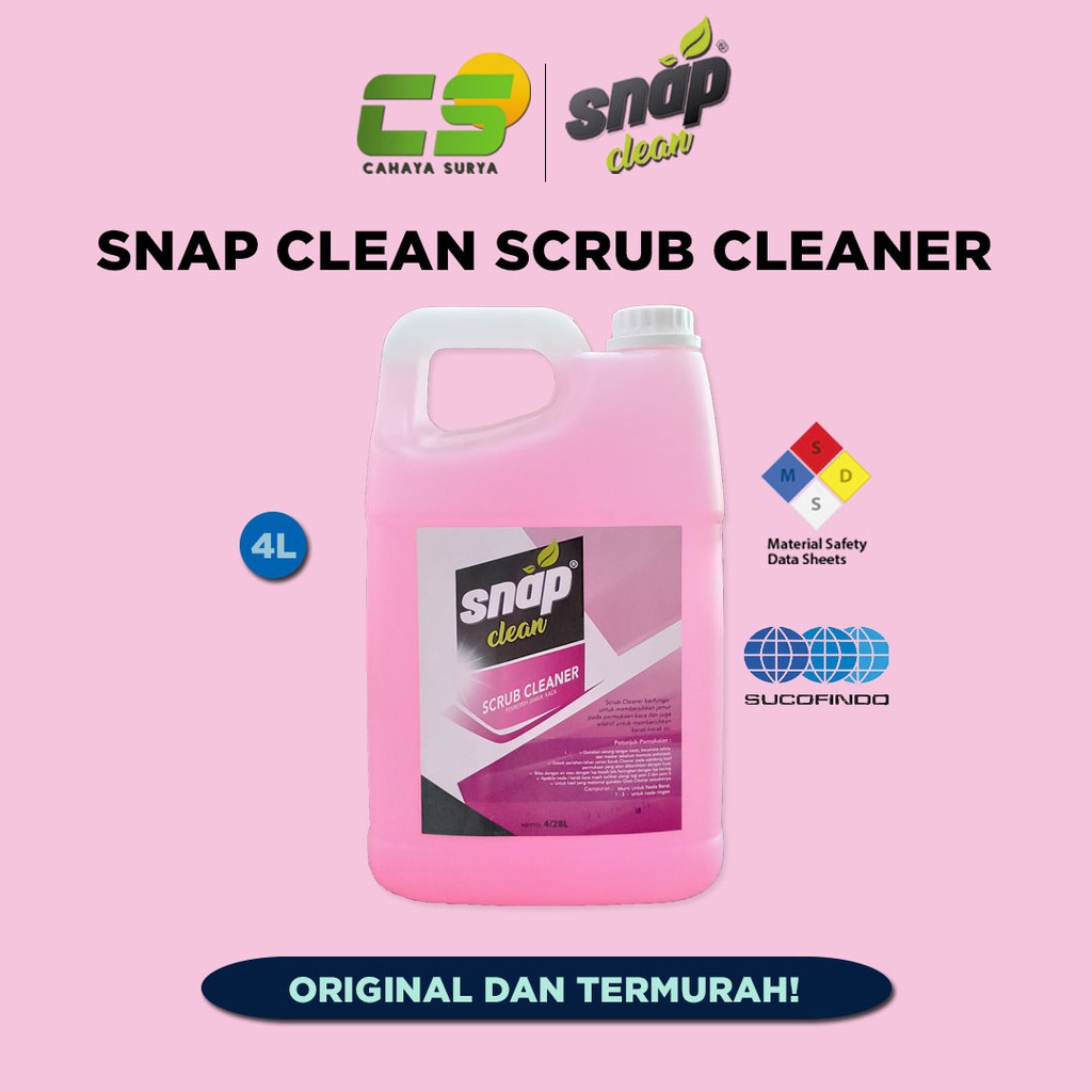 Jual SNAP CLEAN - SCRUB CLEANER 4L [SABUN PEMBERSIH KACA JAMUR ...