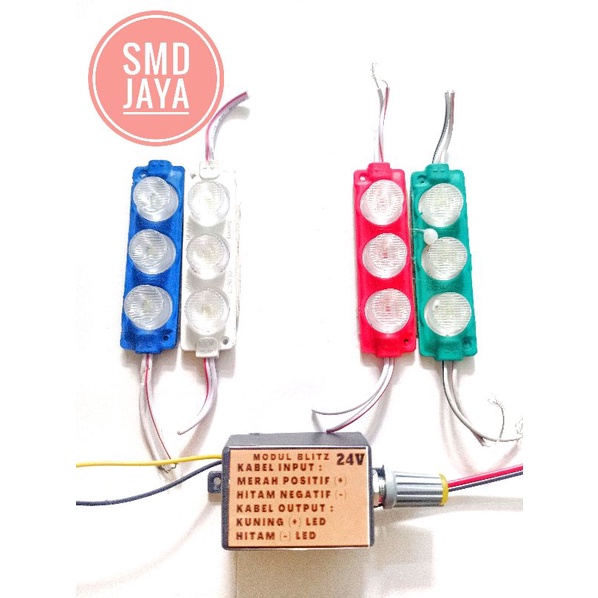 Jual MODUL LAMPU LED KILAT/BLITZ PESAWAT SETELAN + LAMPU TIGA MATA ...