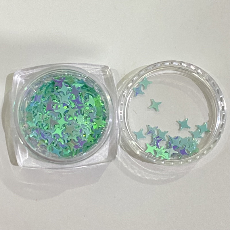 Jual Serpihan Glitter Star Sparkle Holografik Bentuk Bintang Ujung ...