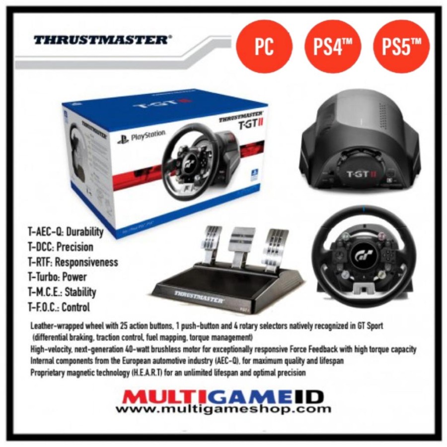 Jual PS5/PS4/PC Thrustmaster T-GT II (Seri 2) Steering Wheels | Shopee Indonesia