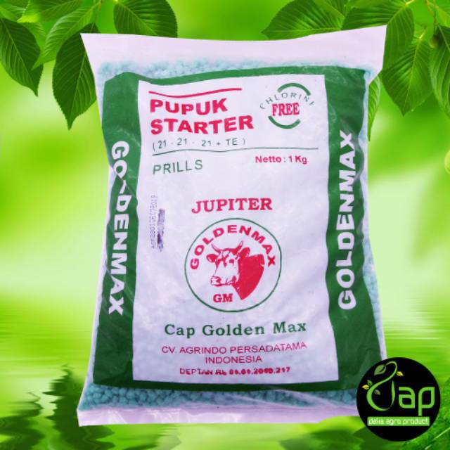 Jual PUPUK STARTER 21-21-21 + TE JUPITER 1KG GOLDENMAX | Shopee Indonesia