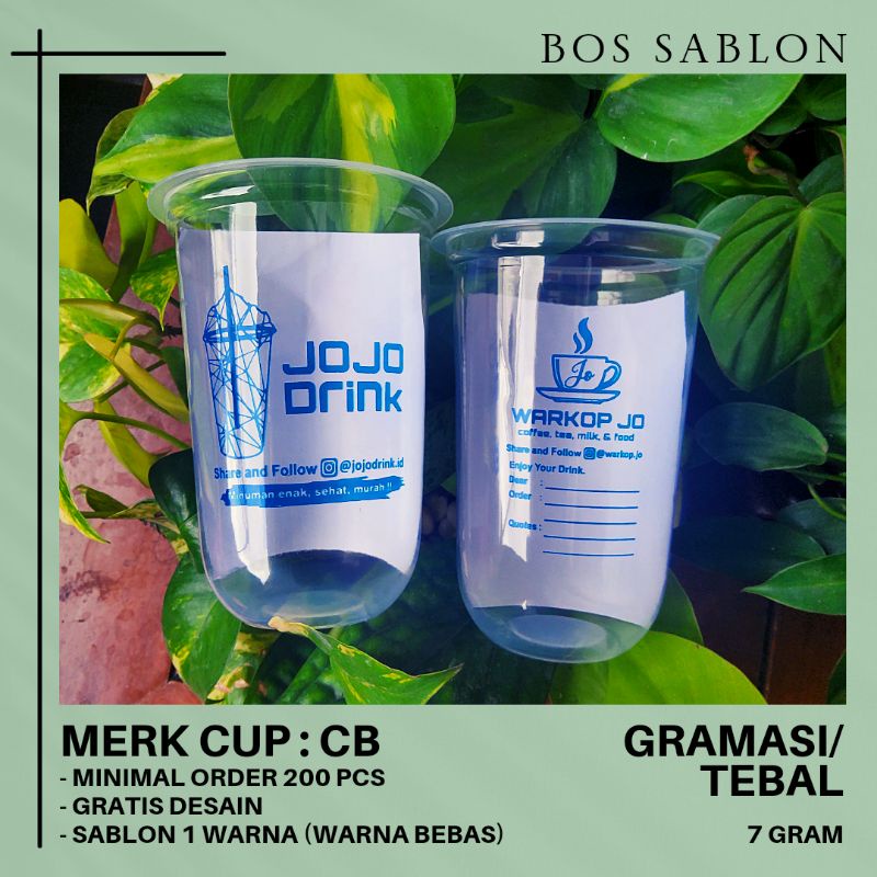 Jual Cup Sablon 12, 14 & 16 oz - Cup Datar & Oval (U Cup) Minimum Order ...