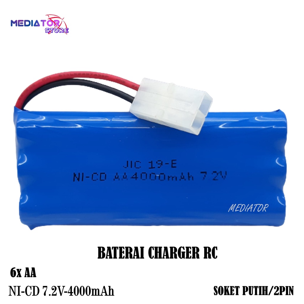 Jual Baterai RC Mainan Mobil Remot 6x AA NI-CD 7.2volt - 2000mAh Socket ...