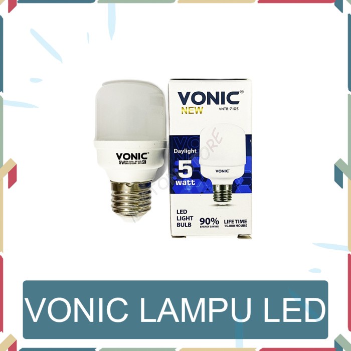 Jual MICTON VONIC Lampu LED Bulb Kapsul Warna Putih Daylight Murah 5 Watt | Shopee Indonesia