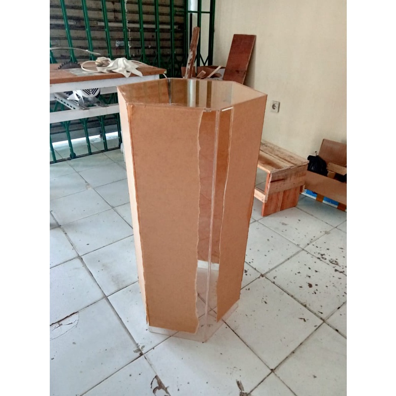 Jual Meja Hexagonal Custom Akrilik DxT 30x100cm | Shopee Indonesia