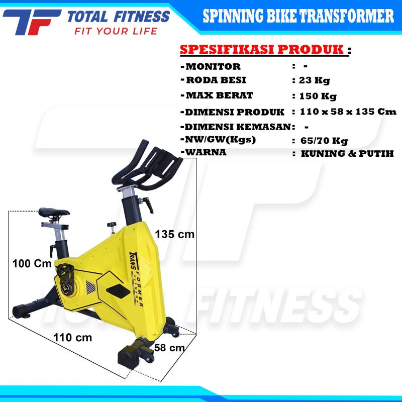 Jual Total TL-705/Big spinning bike/Transformer bike | Shopee Indonesia