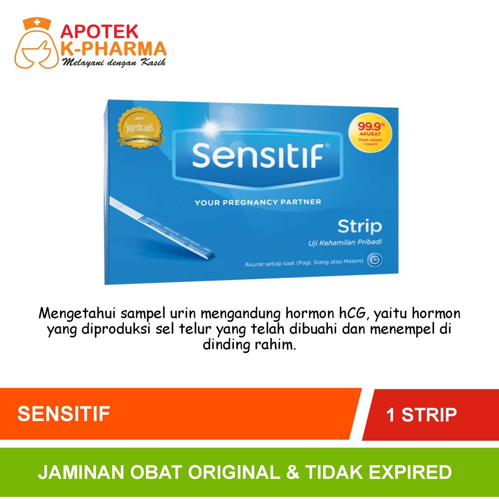 Jual Sensitif Test Kehamilan Isi 1 Strip Obat Original Danpac | Shopee ...