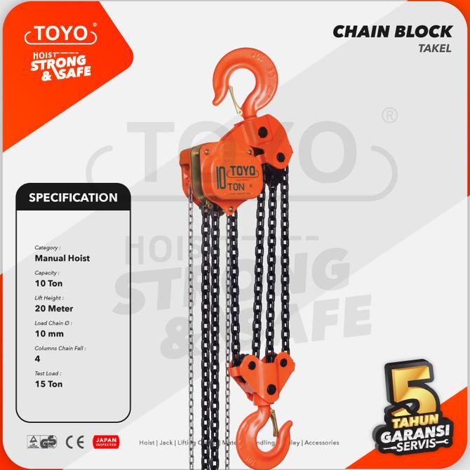 Jual Chain Block / Takel 10 Ton X 20 Meter Toyo | Shopee Indonesia