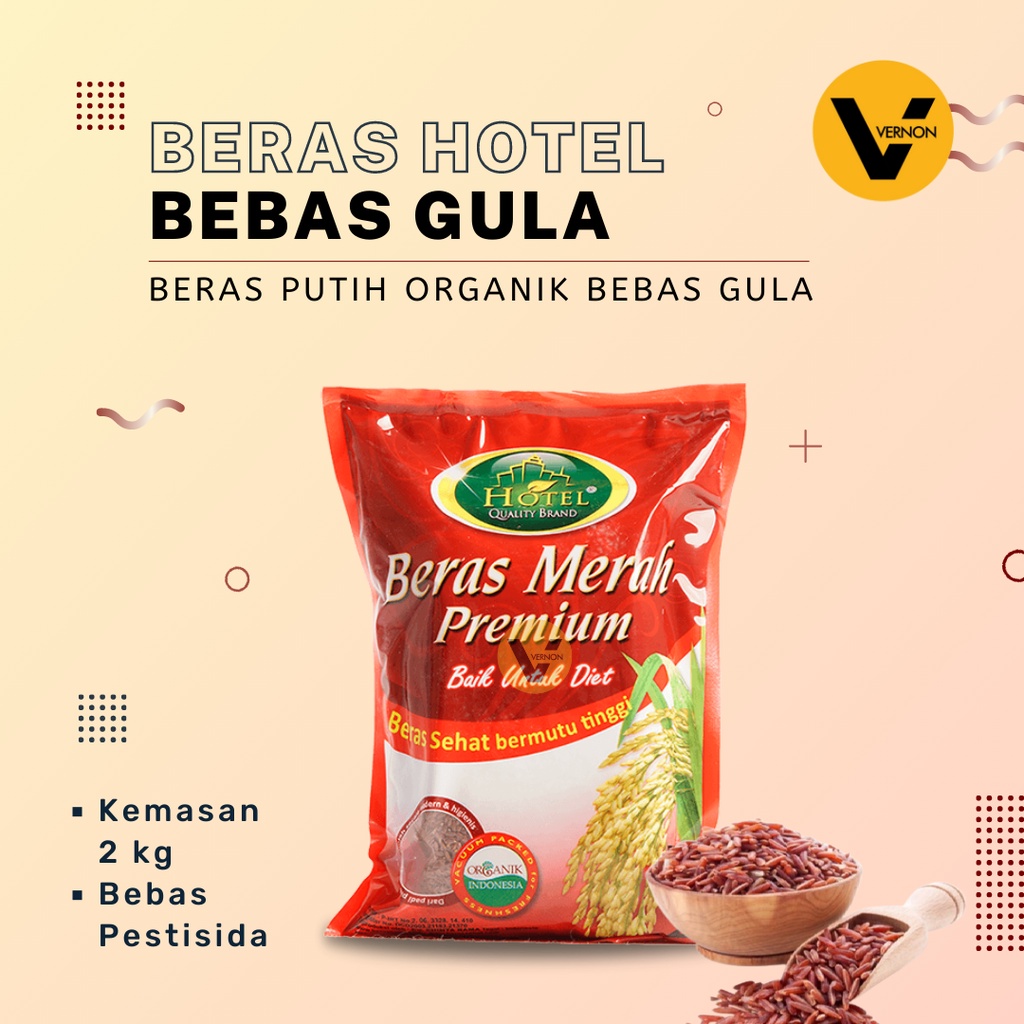 Jual Beras Merah PREMIUM HOTEL Ogranik Diet Diabetes 2 kg | Shopee ...