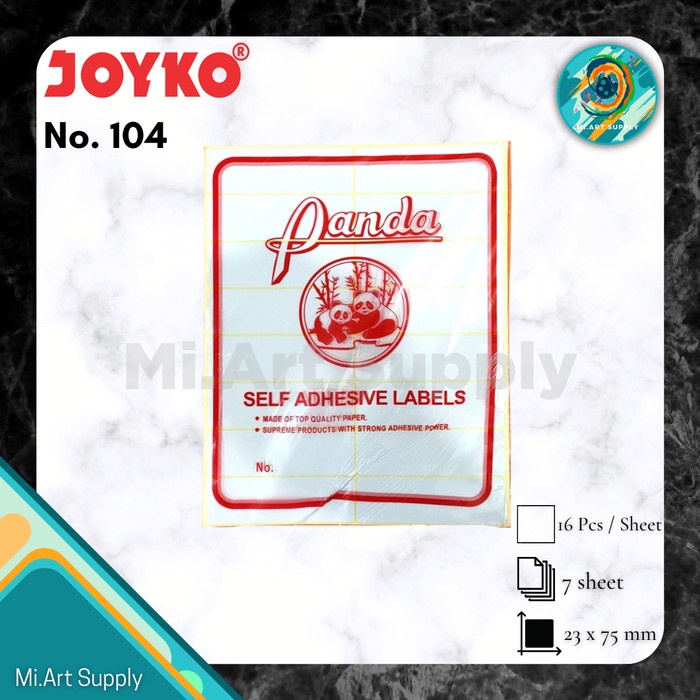 Jual Stiker / Self Adhesive Labels PANDA (Pilih Ukuran Stiker) | Shopee ...