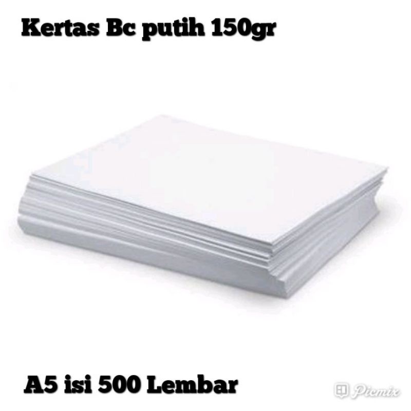 Jual Kertas Bc Putih 150gr A5 isi 500 Lembar | Shopee Indonesia