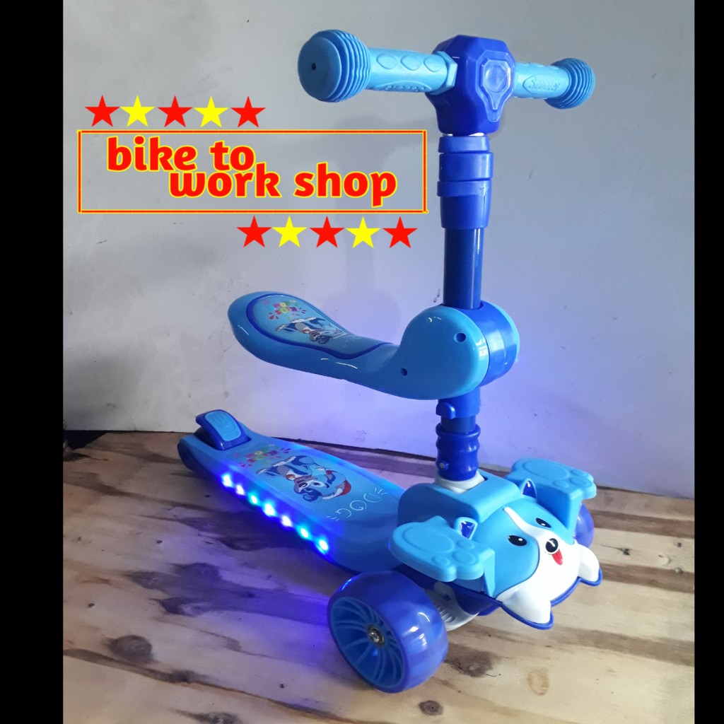 Jual SCOOTER SKUTER OTOPED RODA 3 ANAK MUSIC AND LAMPU LED BONCENGAN ...