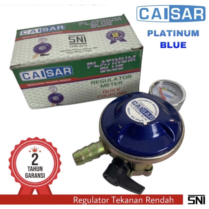 Jual Regulator /Kepala gas Regulator Caisar Platinum Blue model quick ...