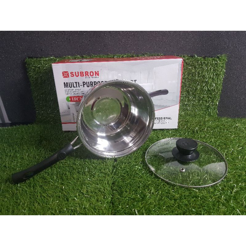 Jual Panci Susu SUBRON tutup kaca 16cm & 18cm | Shopee Indonesia