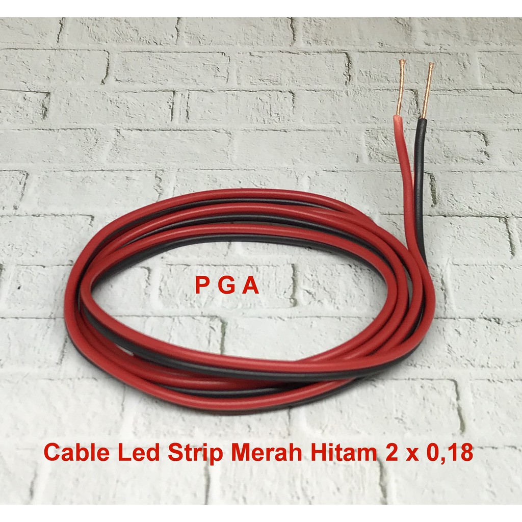 Jual Kabel Cable Led Strip Merah Hitam 2 x 0,18 mm | Shopee Indonesia