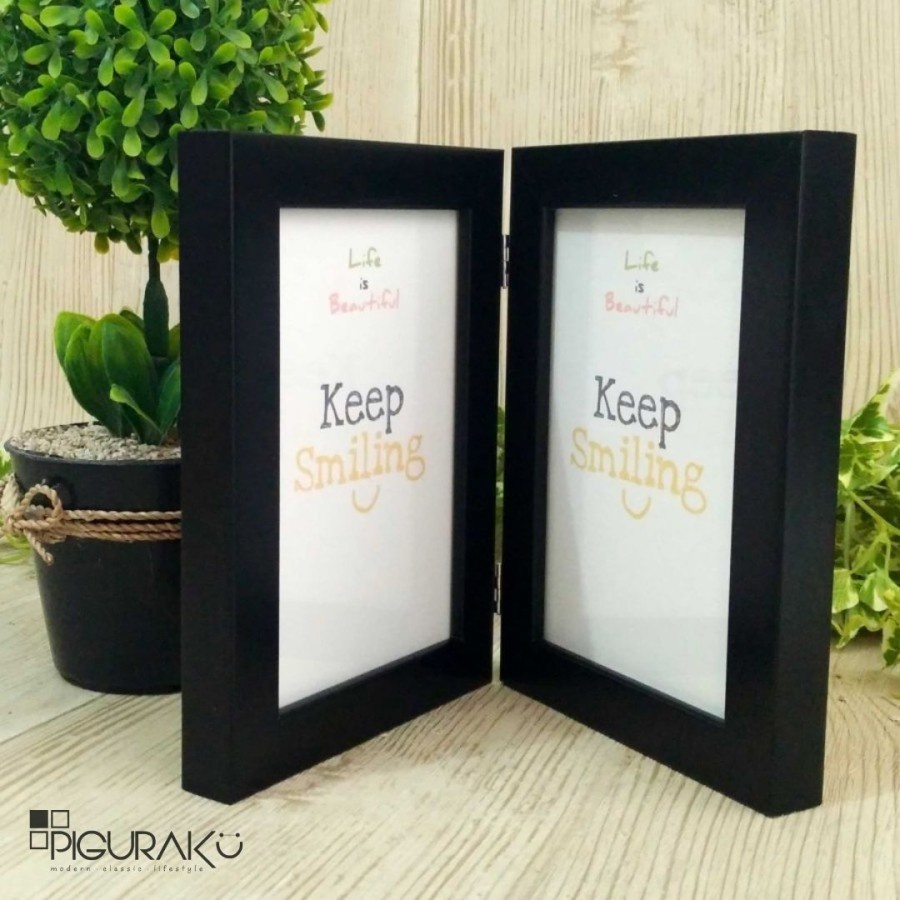 Jual Pigora bingkai foto - photo strip frame 2x4R black & white ...