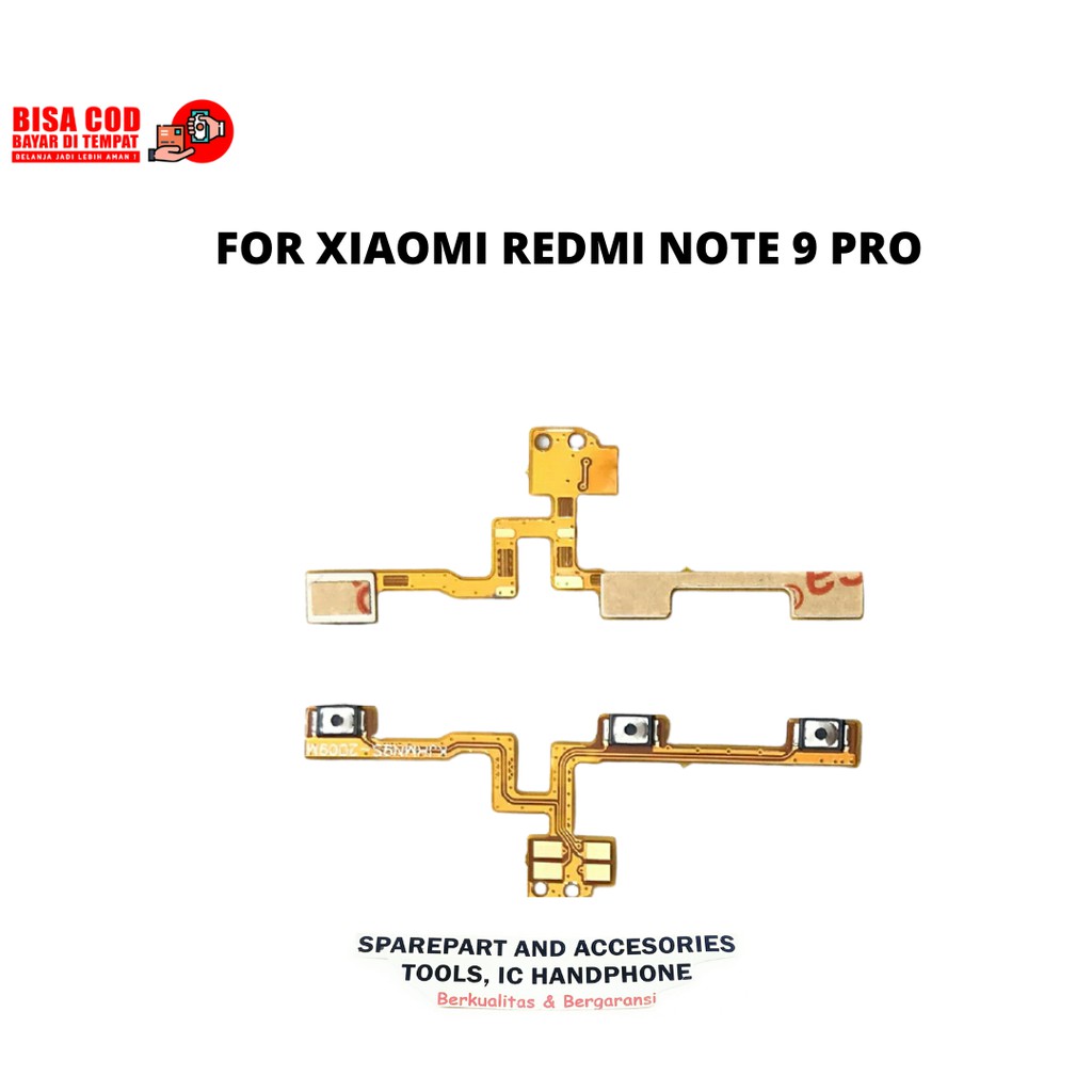 Jual Flexsible Power On Off Volume Xiaomi Redmi Note 9 Pro Original ...