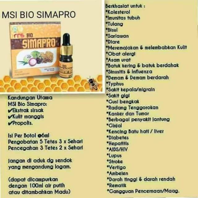 Jual BIO SIMAPRO MSI ORIGINAL isi 2 botol 6ml Ecer | Shopee Indonesia