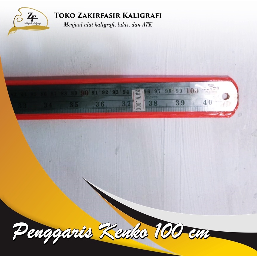 Jual PENGGARIS 100 CM BESI/STAINLESS STEEL RULER | Shopee Indonesia