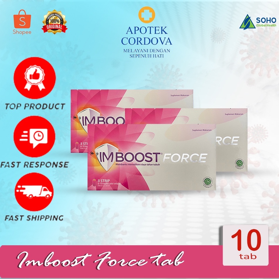 Jual Imboost Force Tab ukuran 1 Strip - 10 Tab dan 1 Kotak - 3 Strip ...