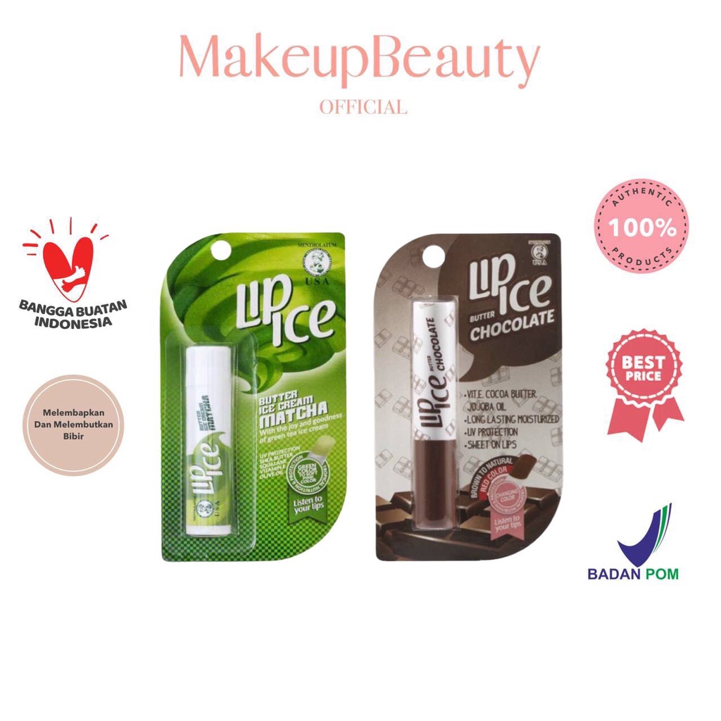 Jual LIP ICE Butter Ice Cream Changing Color Lip Balm Matcha ...