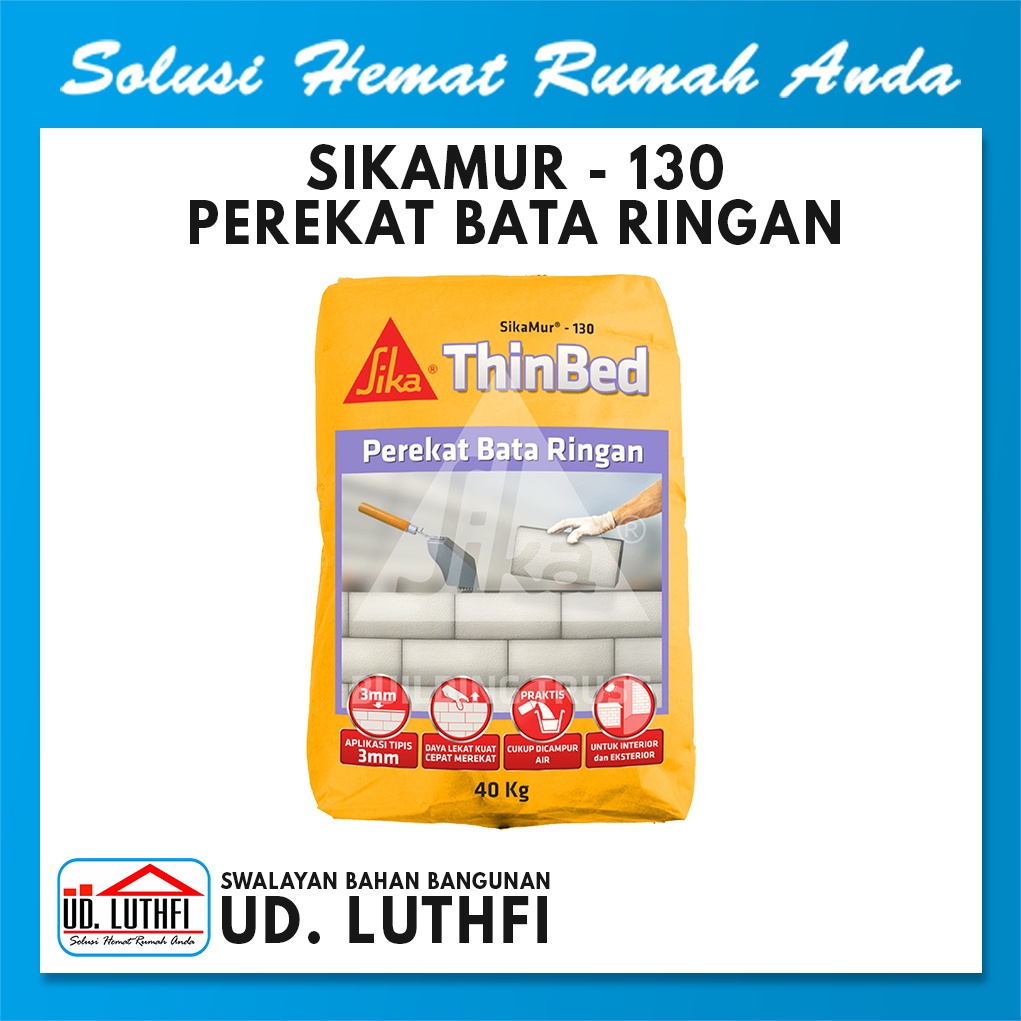 Jual Semen Perekat Bata Ringan 40kg / Lem Bata Ringan SikaMur 130 Thinbed Mortar 40kg | Shopee ...