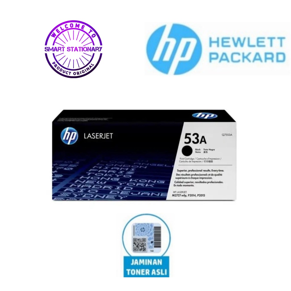 Jual HP 53A Black Original Laserjet Toner Cartridge (Q7553A) | Shopee ...