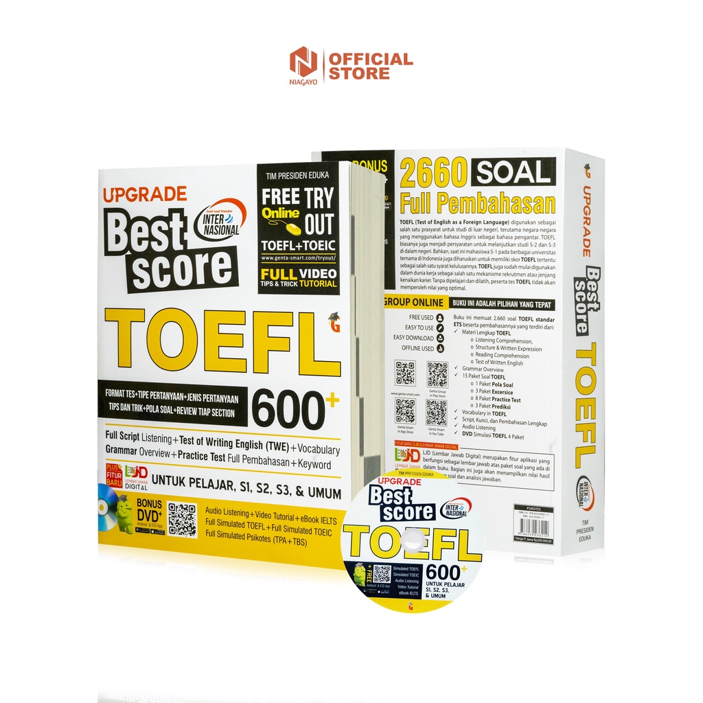 Jual Buku Bahasa Inggris Upgrade Best Score TOEFL 600+ Untuk Pelajaran ...