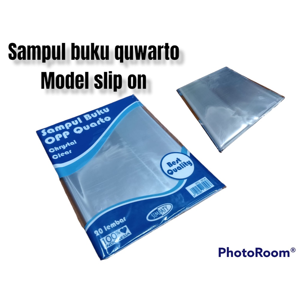 Jual Ws99 Sampul Buku Plastik Opp Ukuran Kwarto Model Slip On Isi 20