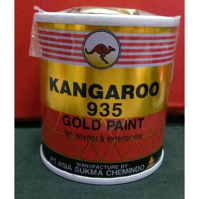Jual CAT WARNA EMAS KANGAROO GOLD 935 ( 100 ML ) CAT MINYAK BESI LOGAM ...
