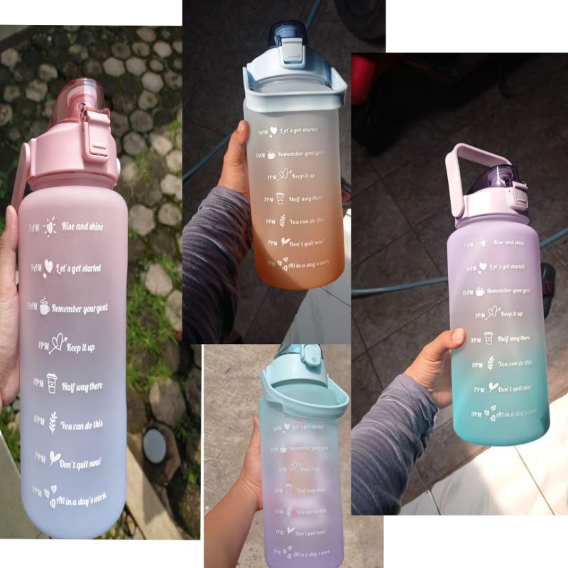 Jual BOTOL MOTIVASI 2 LITER/ BOTOL GRADASI/ BOTOL NAGITA SLAVINA ...