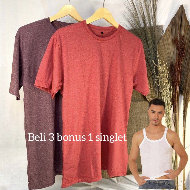 Jual Kaos polos two tone || Misty collection | Shopee Indonesia