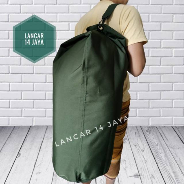 Jual Tas Pulsak Tas Kapsul TNI Duffle Bag Tas Guling Samsak | Shopee ...