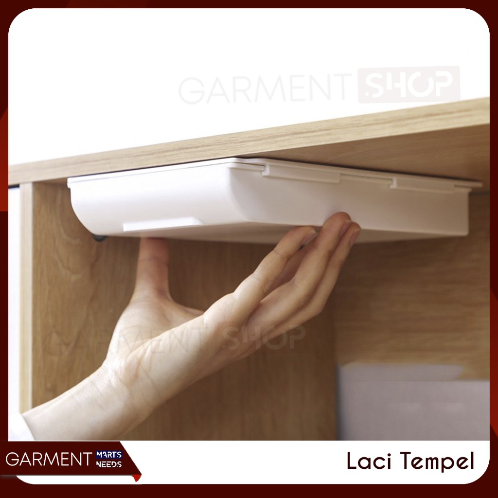 Jual Laci Tempel Bawah Meja Tempat Kotak Tambahan Penyimpanan Serbaguna ...