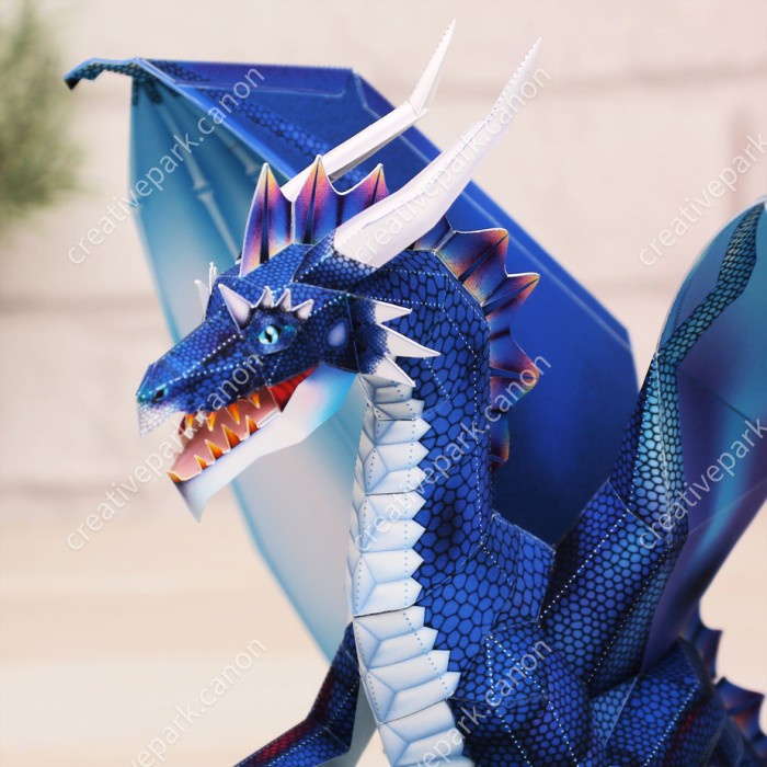 Jual Papercraft DIY Naga Biru | Shopee Indonesia