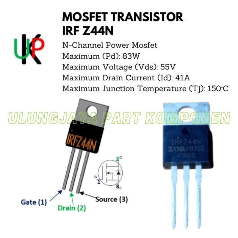 Jual mosfet IRFZ44N power mosfet transistor | Shopee Indonesia