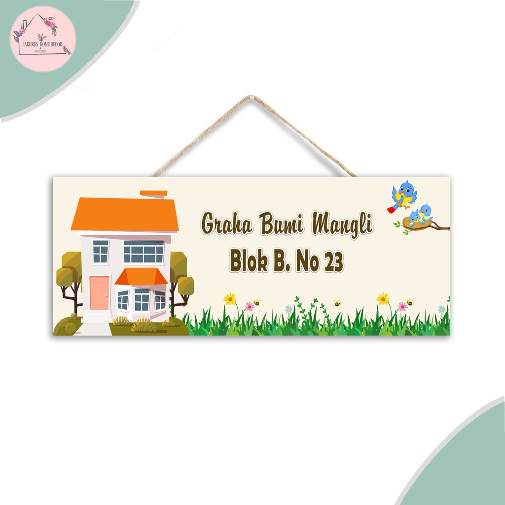 Jual PAPAN NOMOR RUMAH KAYU CUSTOM PAJANGAN DINDING | Shopee Indonesia