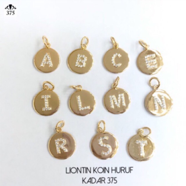 Jual LIONTIN KOIN HURUF / INISIAL NAMA BATU CANTIK | Shopee Indonesia