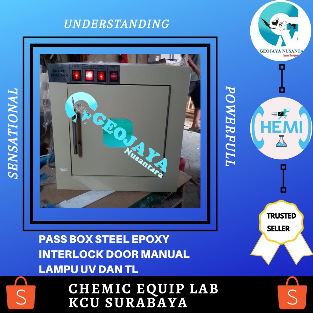 Jual ( MURAH ) PASS BOX STEEL EPOXY 50x40x50 / PassBox Laboratorium ...
