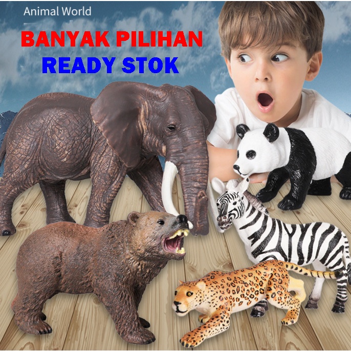 Jual Figure Hewan Animal Model Toys Koleksi Mainan Binatang Karet Gajah ...