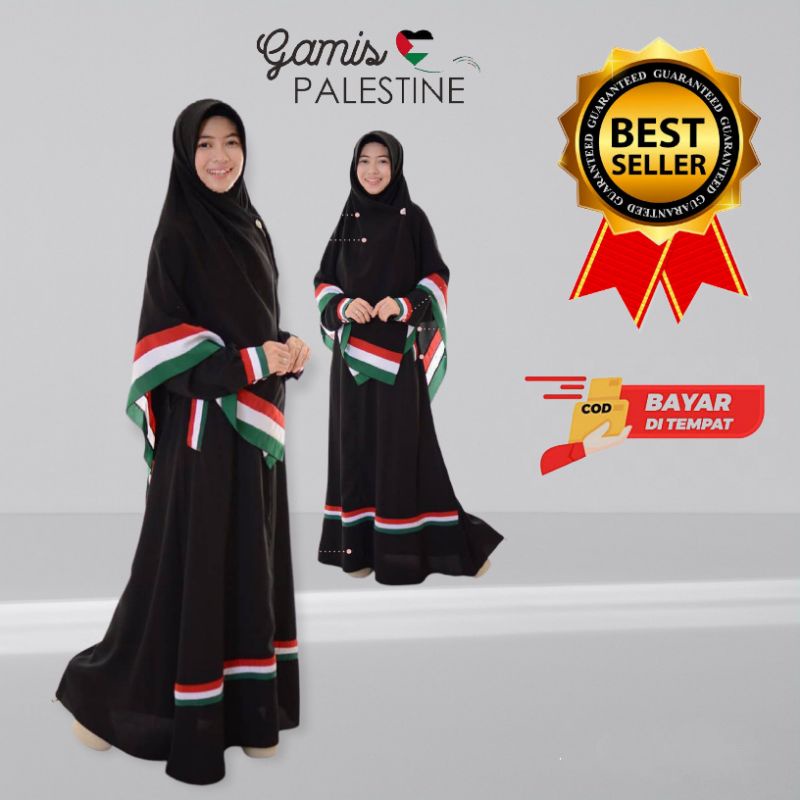 Jual Gamis Palestina + Hijab Palestina Dewasa / Anak FULLSET | Shopee ...