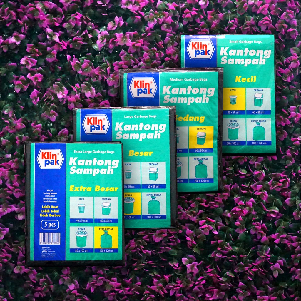 Jual (Depok) Kantong Plastik Sampah Klin Pak - 4 Ukuran - Trash Bag ...