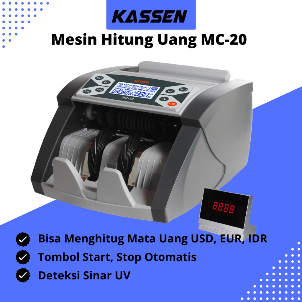Jual MESIN HITUNG UANG KASSEN MC-20 | Shopee Indonesia