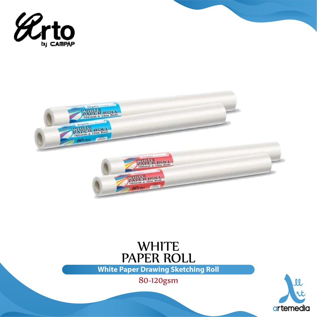 Jual Arto White Paper Drawing Sketching Roll | Shopee Indonesia
